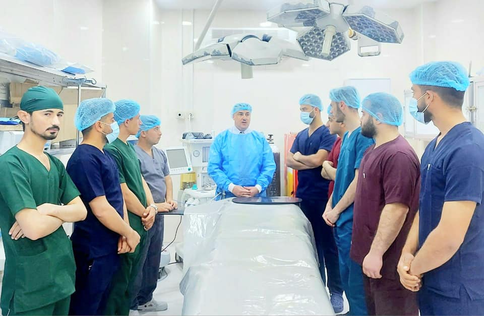 A part of the systematic training of practical lessons for students of ...