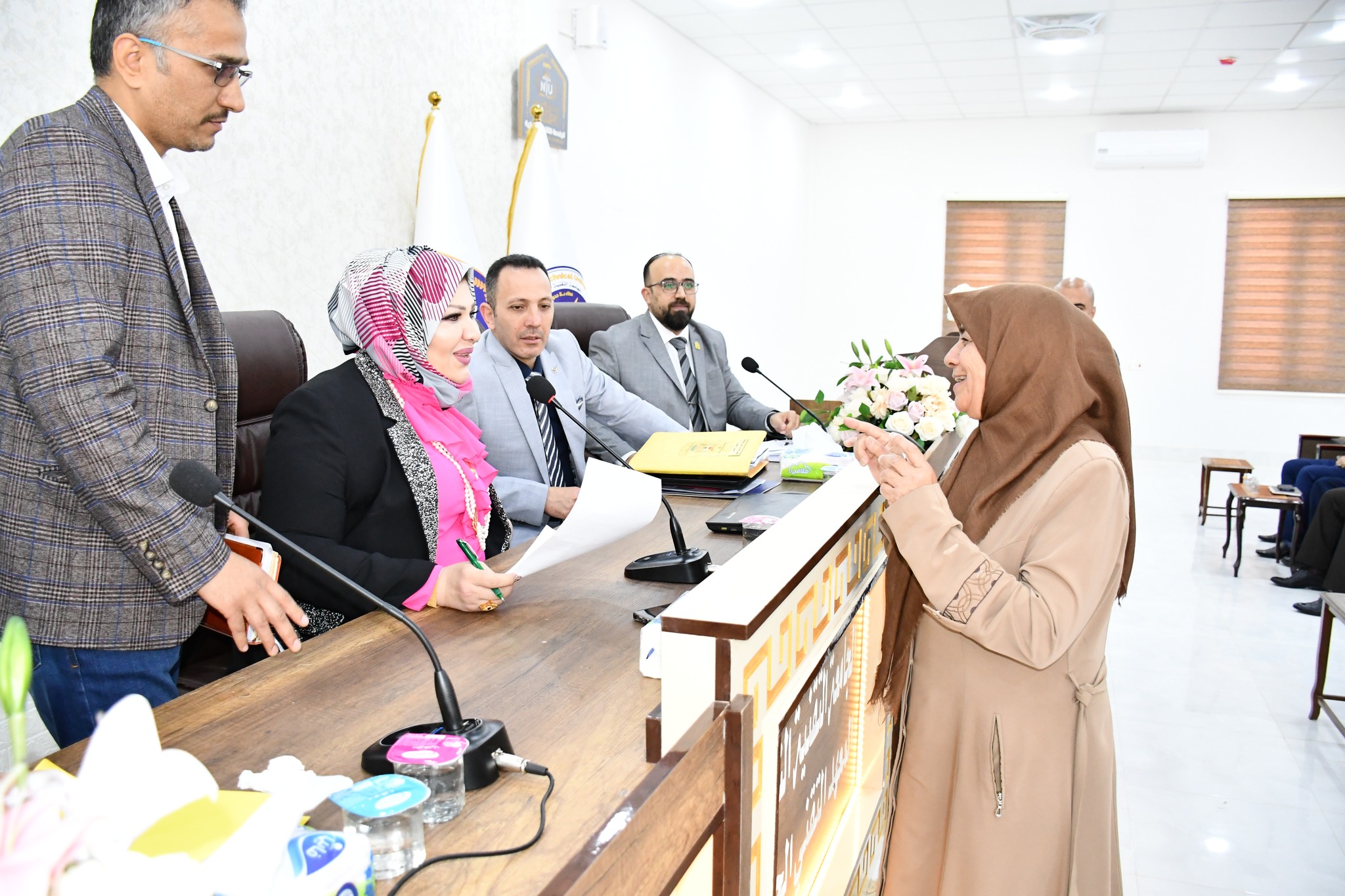 Mrs. President of the Northern Technical University met with a number ...