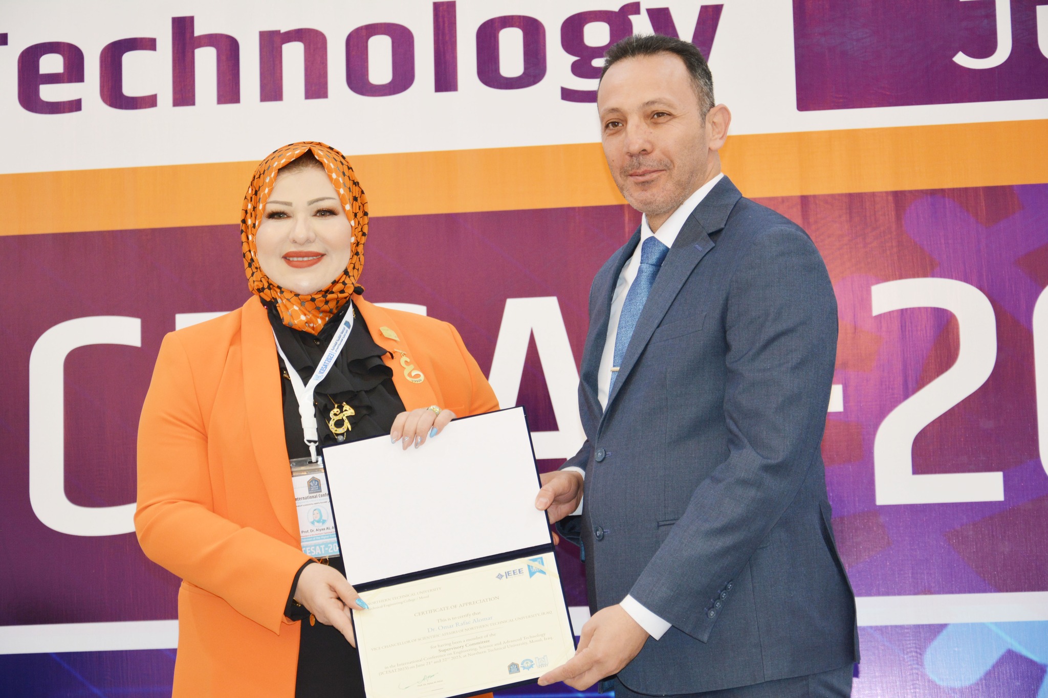 Mrs. President of the Northern Technical University Prof. Dr. Alia Abbas Ali Al-Attar honors ...
